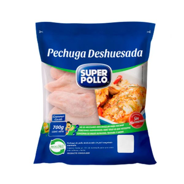 Pechuga de Pollo deshuesada laminada, Super Pollo, 700 g